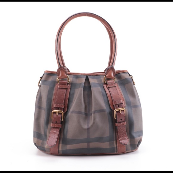 Burberry | Bags | Burberry Northfield Check Coated Canvas And Leather ...